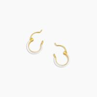 China Colored 925 Sterling Silver Hoop Earrings 18K Gold Stacking Hoop Earrings for sale