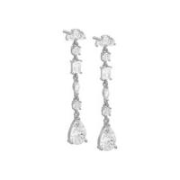 China Religious Inspiration S925 Sterling Silver Gemstone Drop Earrings in 18K Gold Plating for sale