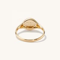 China OEM ODM Mens 14K Gold Signet Ring Women'S Zircon Gold Ring Customized for sale