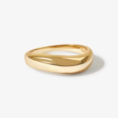 China US5-US10 925 Sterling Silver Stackable Rings 18K Gold Plated for sale