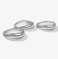 China US5-US10 925 Sterling Silver Stackable Rings 18K Gold Plated for sale