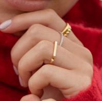 China Platinum Plated S925 Silver Ring US Size 5 Signature Thin Ring With Third Party Appraisal for sale