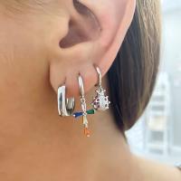 China EARRINGS Real 18K Gold Plated Hoop Huggie Sterling Silver 925 Jewelry for Women Girls for sale