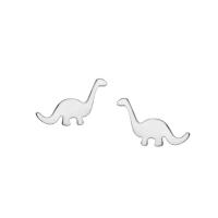 China Children'S Dinosaur Gold Plated Stud Earrings 925 Sterling Silver Mini for sale