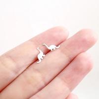 China Children'S Dinosaur Gold Plated Stud Earrings 925 Sterling Silver Mini for sale