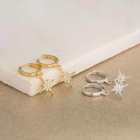 China Luxury Starburst Gold Plated Hoop Earrings 925 Gold Plated Small Hoop Earrings for sale