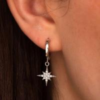 China Luxury Starburst Gold Plated Hoop Earrings 925 Gold Plated Small Hoop Earrings for sale