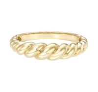 China Stunning Baroque 14K Gold Gradient Twist 925 Sterling Silver Women's Ring Tarnish Free Jewelry for sale