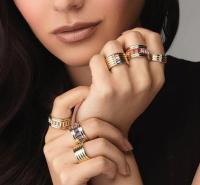 China 18K Gold Plated Rainbow Baguette Cut CZ Multi Fashion 925 Sterling Silver Women Rings for sale