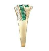 China Prong Setting Emerald Ruby Women'S Diamond Statement Rings Size 6- Size 10 for sale