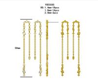 China 2024 Brazilian Gold Plating Drop Chain Earrings Women 925 Sterling Silver Earrings for sale