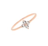 China Elegantly 18K Gold Vermeil Four Topaz Gemstones Flower 925 Sterling Silver Rings for sale