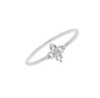 China Elegantly 18K Gold Vermeil Four Topaz Gemstones Flower 925 Sterling Silver Rings for sale