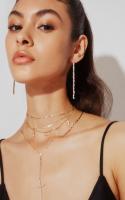 China Jewelry Custom Other Earrings Type Long Silver Plating Earrings with Marquis CZ Stone for sale