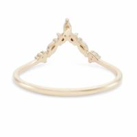 China V-Shaped Stacking Rings with Around and Marquise White CZ in 925 Sterling Silver for sale