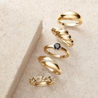 China Micron Pave CZ 18K Gold Plated Stacking Chain Link 925 Sterling Silver Women's Rings for sale