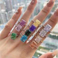 China Silver Plated Baguette Blue Diamond 5A Ice Cut CZ Wedding Engagement Ring For Women 925 Sterling Silver for sale