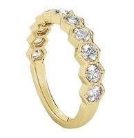 China US5-US11 Honeycomb Wedding Band Gold Plated 925 Sterling Silver Ring for sale