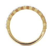 China US5-US11 Honeycomb Wedding Band Gold Plated 925 Sterling Silver Ring for sale