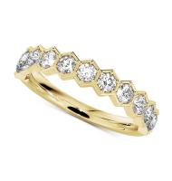China US5-US11 Honeycomb Wedding Band Gold Plated 925 Sterling Silver Ring for sale