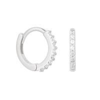 China ODM 925 Sterling Silver Hoop Earrings Medium With Small 18K Gold Vermeil Plating for sale