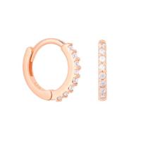 China ODM 925 Sterling Silver Hoop Earrings Medium With Small 18K Gold Vermeil Plating for sale