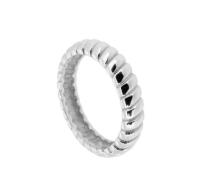China Width 6mm Silver Twist Engagement Ring 18K Gold Rhodium Color Twist Silver Ring for sale