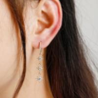 China Gold Plated 925 Silver Brazilian Starburst Long Dangle Hoop Earrings for Women for sale