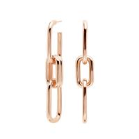 China Gold Plated Silver Customized Logo Long Chain Drop Earrings For Women'S Shopping for sale