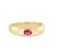 China Jewelry Type Rings Vintage 18K Gold Plated Emerald Baguette Dome Gemstone Rings for Women for sale