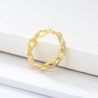 China Delicate Chain Shape CZ Diamonds Eternity Rings 925 Sterling Silver for Men's Jewelry for sale