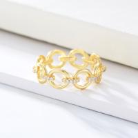 China Delicate Chain Shape CZ Diamonds Eternity Rings 925 Sterling Silver for Men's Jewelry for sale