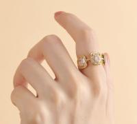 China Emerald White CZ Women Eternity Band Baguette 18K Gold 925 Sterling Silver Rings for sale