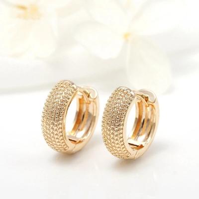 China Eco Friendly 18K Gold Plated Multi Small Dot Beads Hoop Earrings For Women Girls 2021 for sale
