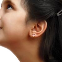 China Chubby Mushroom Earrings 925 Childrens Sterling Silver Earrings for sale