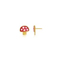 China Chubby Mushroom Earrings 925 Childrens Sterling Silver Earrings for sale
