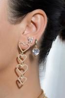China Classic Style 925 Sterling Silver Gold Plated Cubic Zirconia Butterfly Stud Earrings for sale
