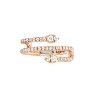 China Diamond Teardrop Twist Ear Cuff in 925 Sterling Silver for Wedding Plating Options for sale