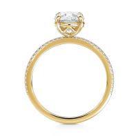 China 925 Sterling Silver Brazilian Round White CZ Engagement Ring Fine Jewelry Accessories for sale
