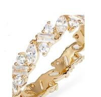 China Brazilian Fancy Cut Cubic Zirconia Eternity Ring Set Perfect Gift for Any Occasion for sale
