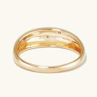 China Eternity Band Rings Brazilian 18K Gold Jewelry Star 925 Sterling Silver Dome Women's Ring for sale