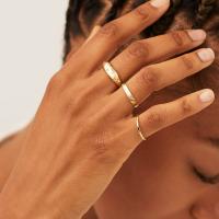 China Eternity Band Rings Brazilian 18K Gold Jewelry Star 925 Sterling Silver Dome Women's Ring for sale
