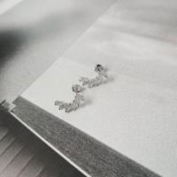 China Zirconia Ear Studs for Women's Vermeil Jewelry Iced Out Earrings for sale