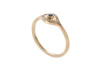 China 925 Sterling Silver Evil Eye Diamond Band Ring with Silver Plating Classic Style for sale