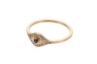 China 925 Sterling Silver Evil Eye Diamond Band Ring with Silver Plating Classic Style for sale