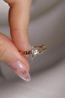 China Solid Gold Angel Name Ring for Women Handmade Glitter 925 Sterling Silver Modern N/A for sale