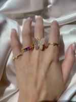 China Solid Gold Angel Name Ring for Women Handmade Glitter 925 Sterling Silver Modern N/A for sale