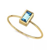 China 14K Gold Dipped Cubic Zirconia Crystal Ring OEM Rhinestone Ring for sale