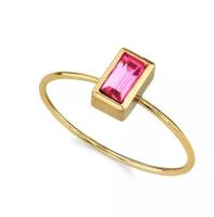 China 14K Gold Dipped Cubic Zirconia Crystal Ring OEM Rhinestone Ring for sale