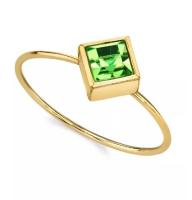 China 14K Gold Dipped Cubic Zirconia Crystal Ring OEM Rhinestone Ring for sale